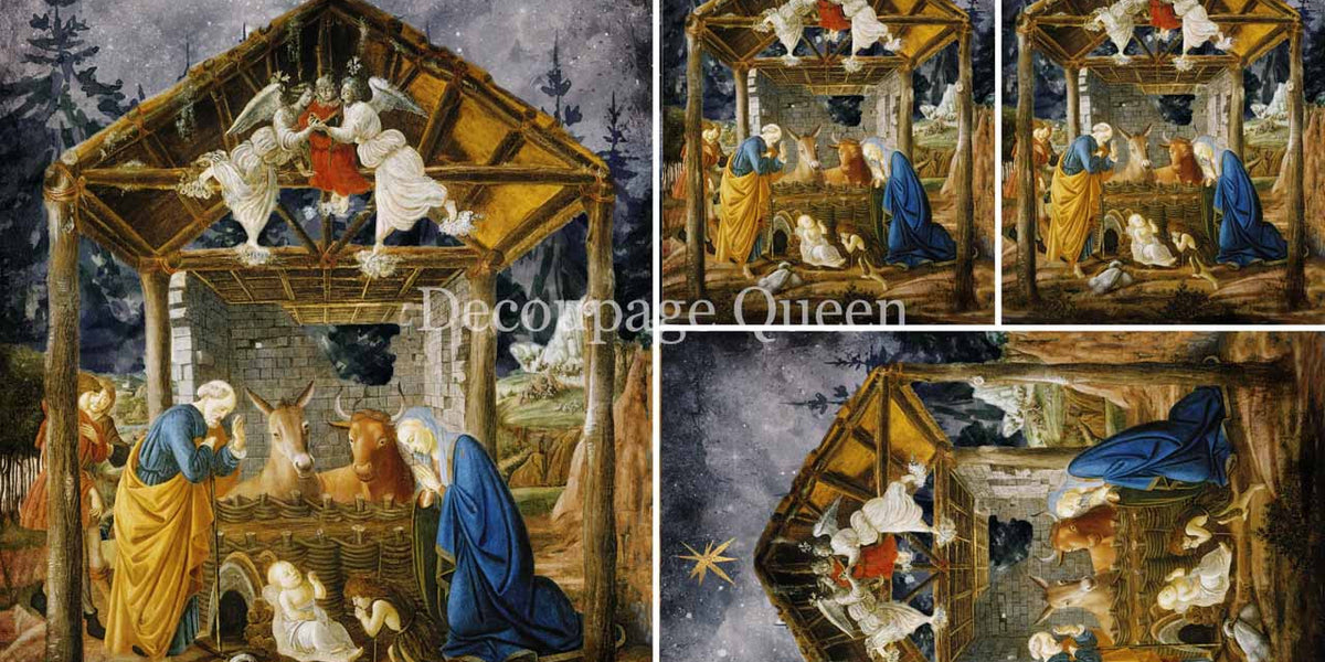 Decoupage Queen - Botticelli's Nativity Mini Rice Paper — Root & Company