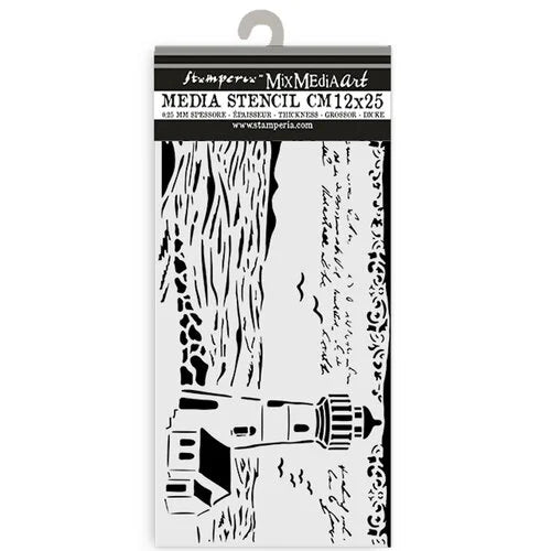 Stamperia - Silent Sea Collection - Stencils - Lighthouse — Root & Company