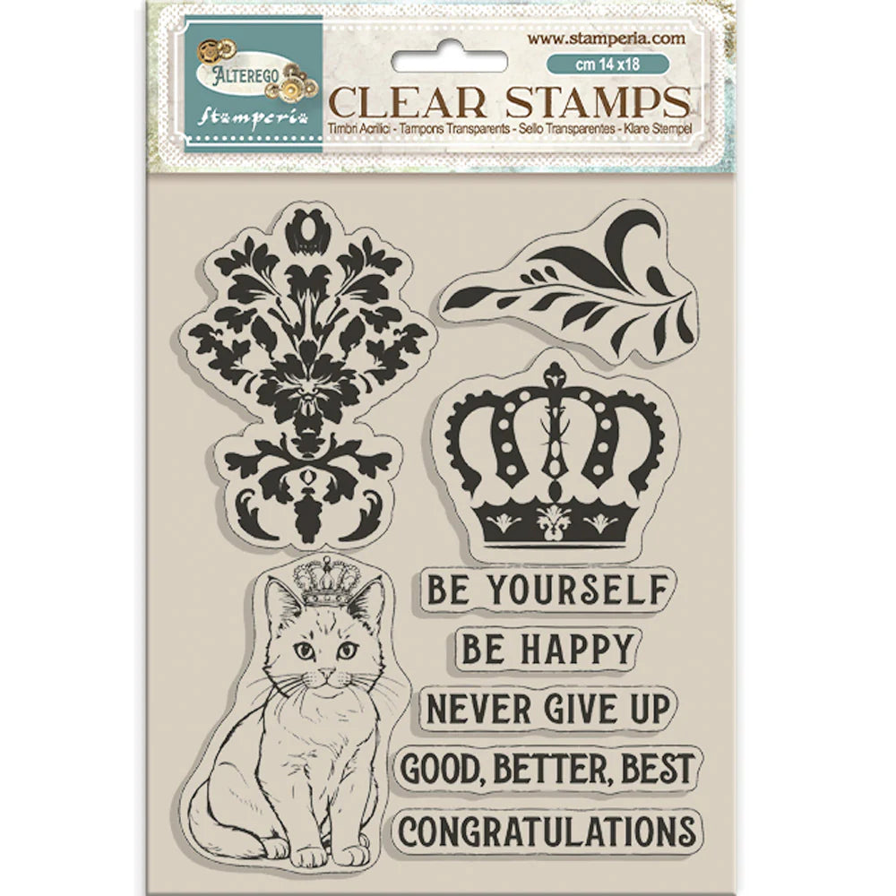 Stamperia - Alterego - Crown And Cat Clear Stamps — Root & Company