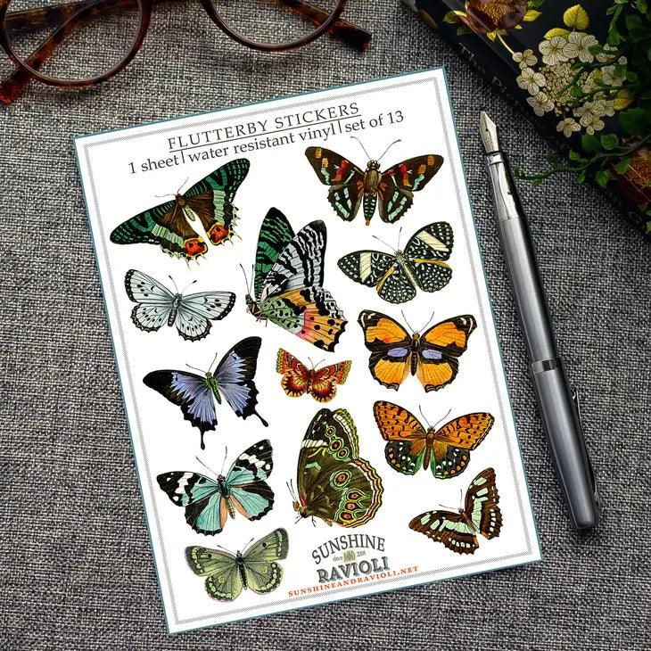 Sunshine and Ravioli - Sticker Sheet - Flutterby Butterflies — Root ...